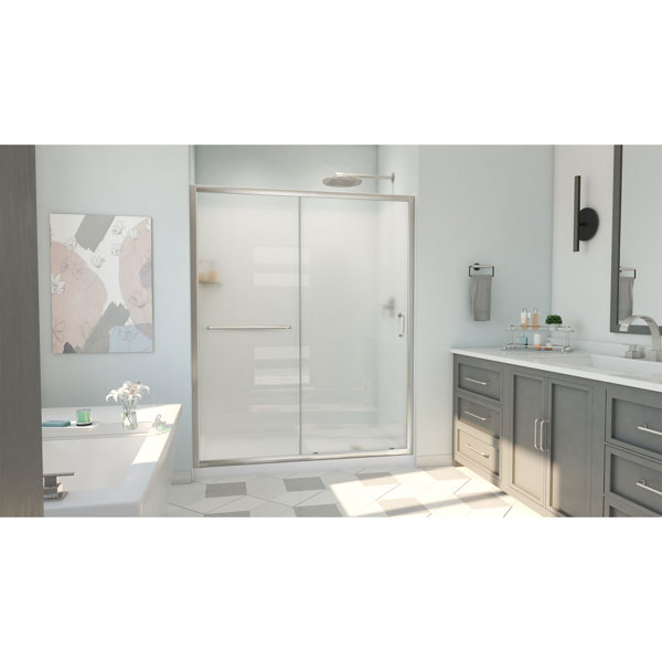 DreamLine 60" W x 30" D x 78" H Semi-Frameless Rectangle Shower Kit ...