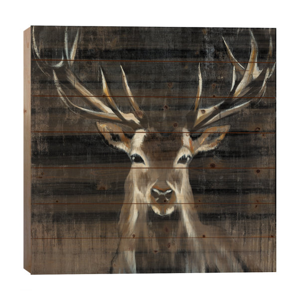 Millwood Pines Young Buck by - Unframed on Wood | Wayfair