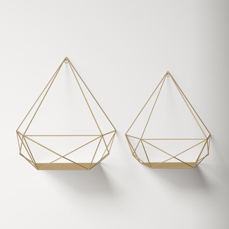 AllModern Gibson 2 Piece Diamond Floating Wall Shelf & Reviews | Wayfair