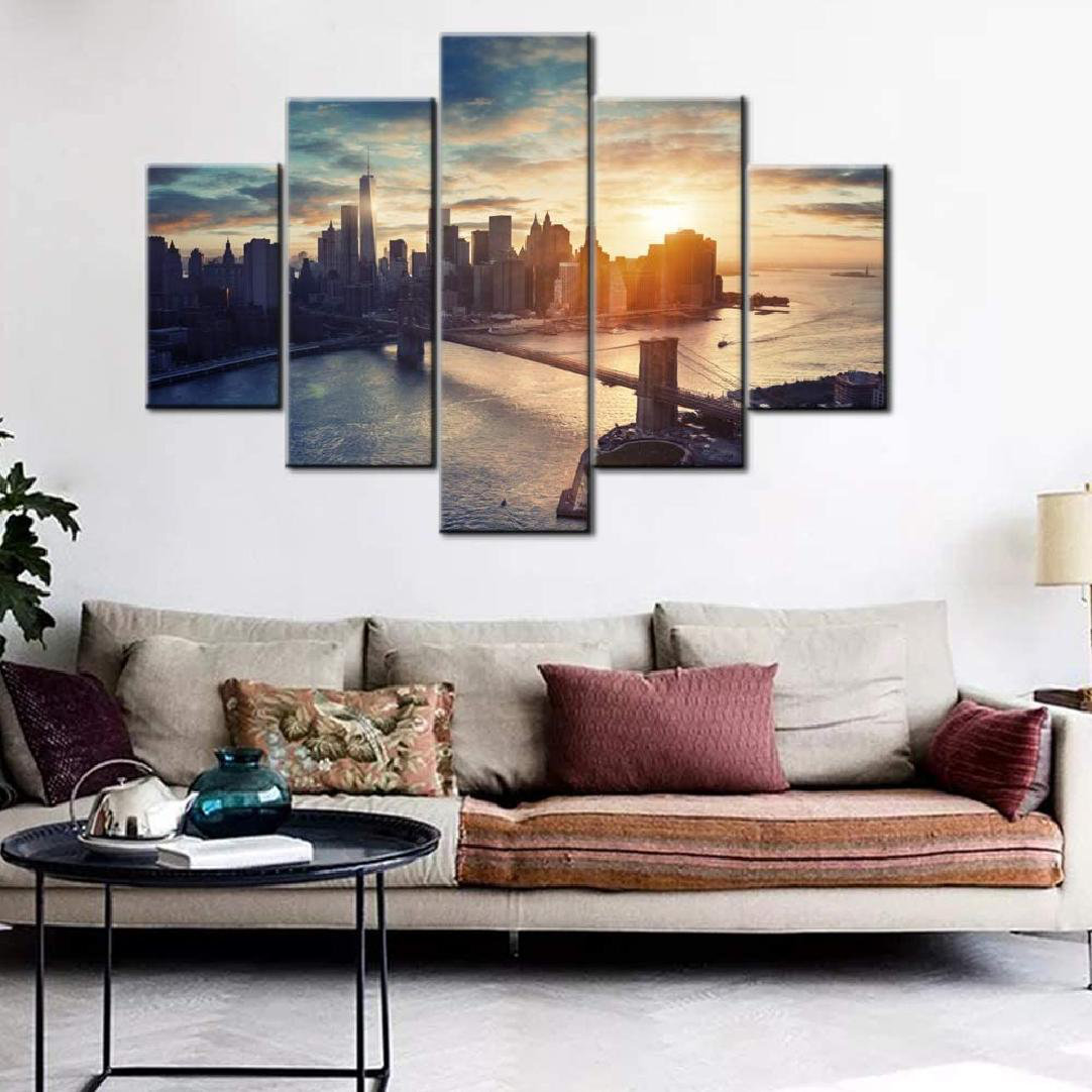 Latitude Run® 5 Piece Wrapped Canvas Photograph | Wayfair