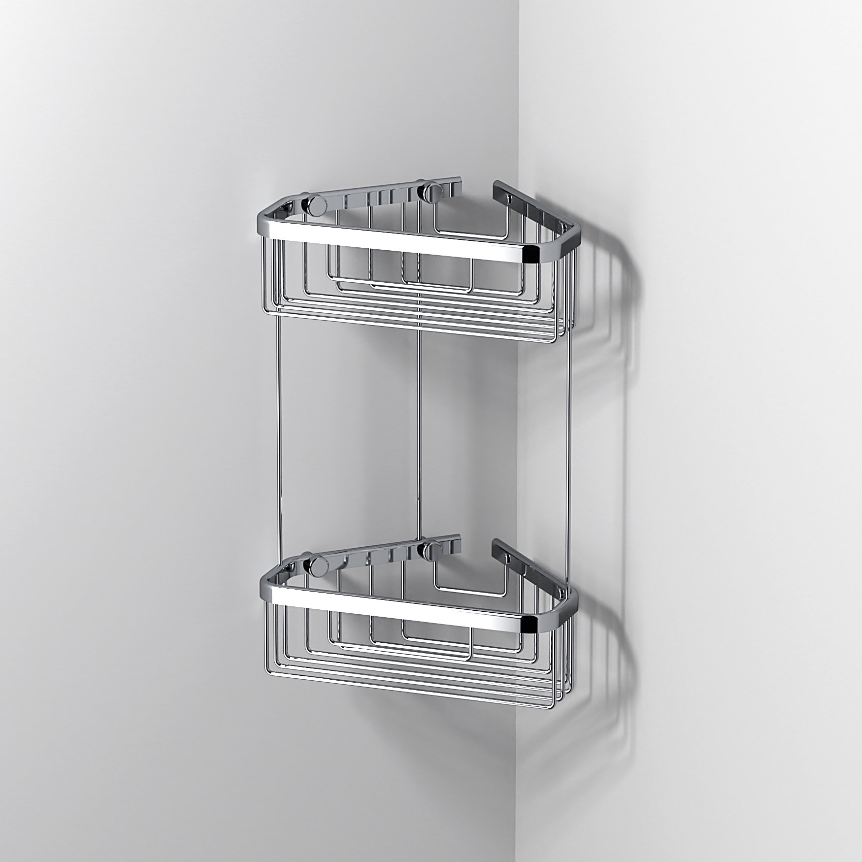 Belfry Bathroom Double Corner Shower Basket - Chrome | Wayfair.co.uk
