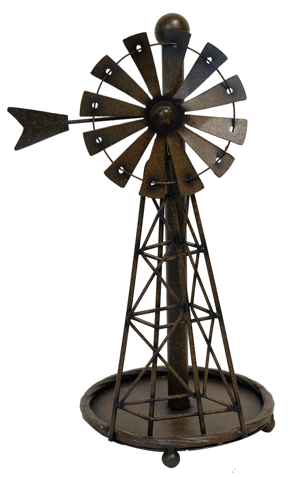 Gracie Oaks Rustic Country Western Windmill Freestanding Paper Towel ...