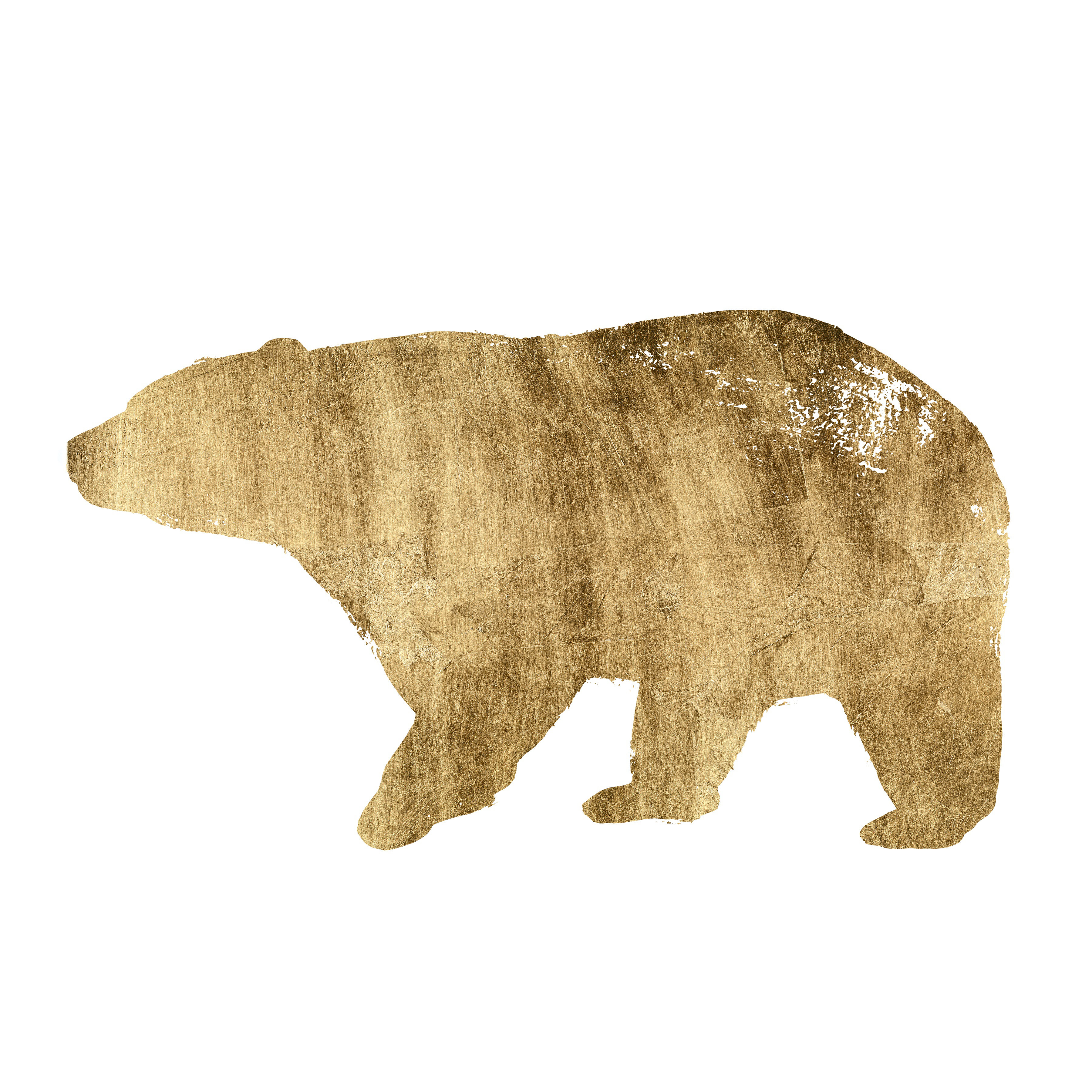 Loon Peak® Brushed Gold Animals II - Wrapped Canvas Print | Wayfair