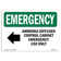 SignMission 10293_OSHA EMERGENCY Sign - Ammonia Diffuser Control With ...