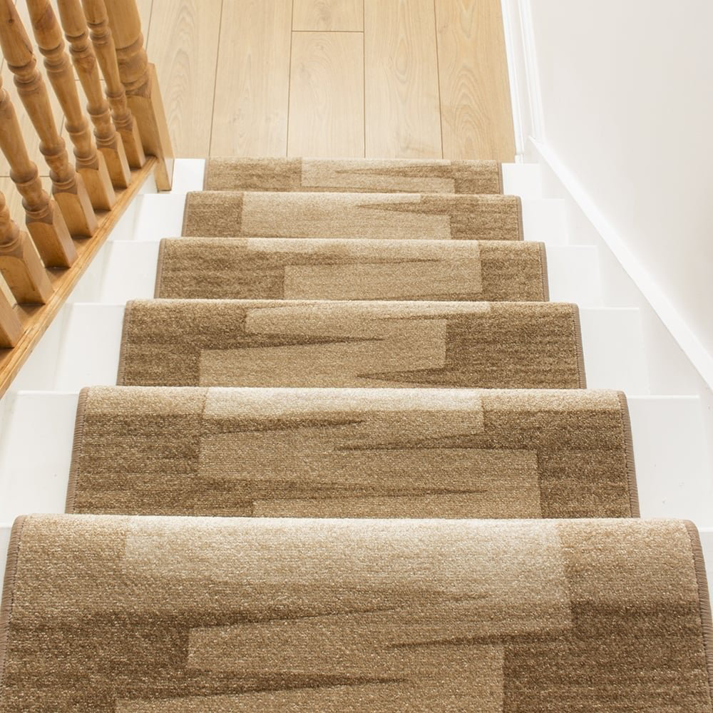 Ebern Designs Benedick Tufted Beige Stair Runner | Wayfair.co.uk