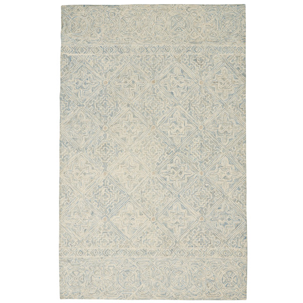 Bungalow Rose Vidall Abstract Handmade Looped/Hooked Wool Area Rug in ...