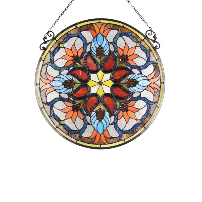 Astoria Grand Tiffany Glass Window Panel | Wayfair