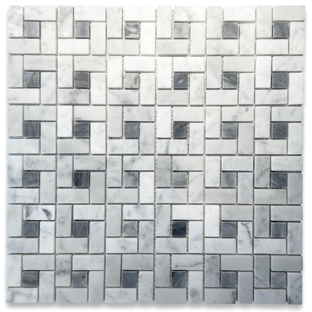 Marble Online 12" x 12" Marble Pinwheel Mosaic Wall & Floor Tile | Wayfair
