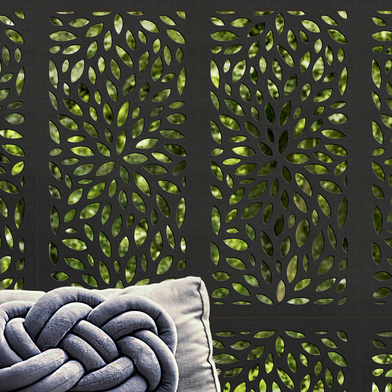 DESIGN-VU Floral Decorative Privacy Panel | Wayfair