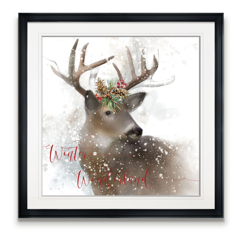 The Twillery Co.® Winter Wonderland Deer - Print & Reviews | Wayfair