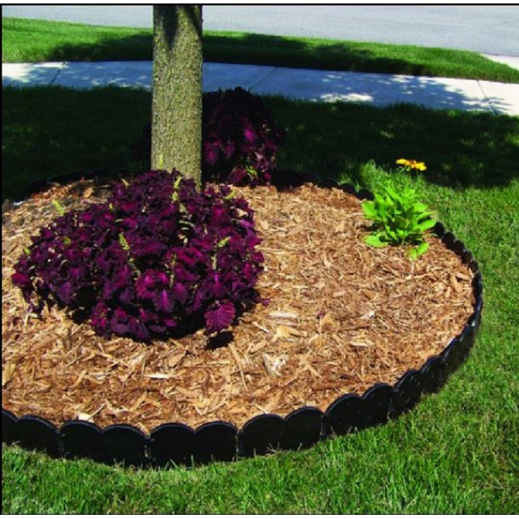 Valley View 6'' H x 6'' W Black Vinyl Lawn Edging & Reviews | Wayfair