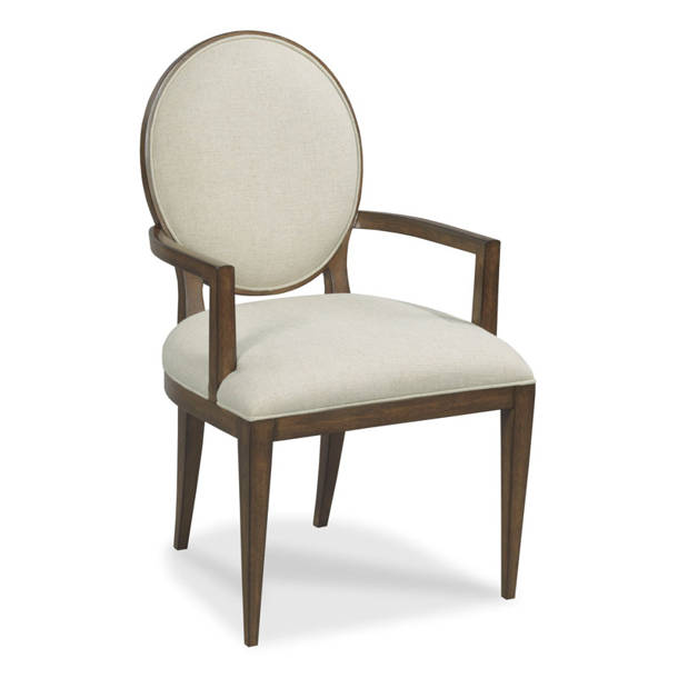 WoodbridgeFurniture Ovale Linen King Louis Back Side Chair in Repel ...