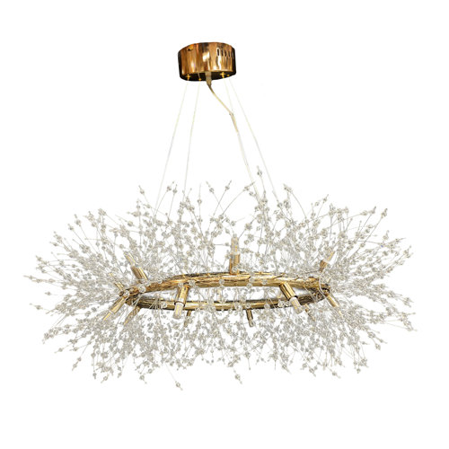 Mercer41 Jannuel 16 - Light Crystal Sputnik Wagon Wheel Chandelier ...