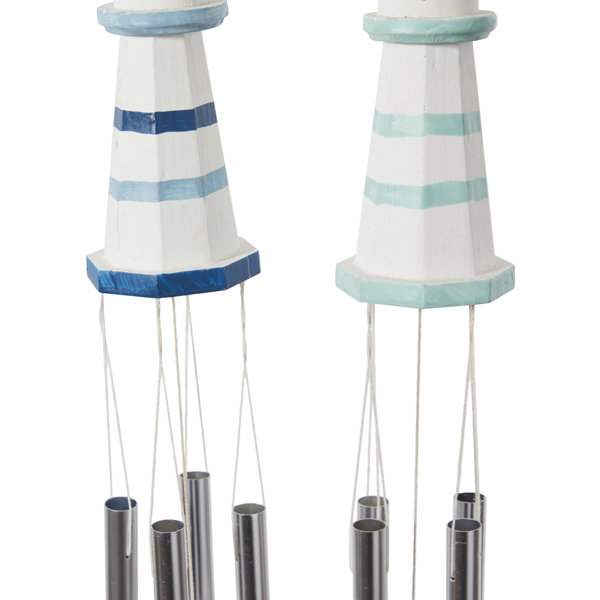 Breakwater Bay Weside Coastal Lighthouse Wind Chime & Reviews | Wayfair