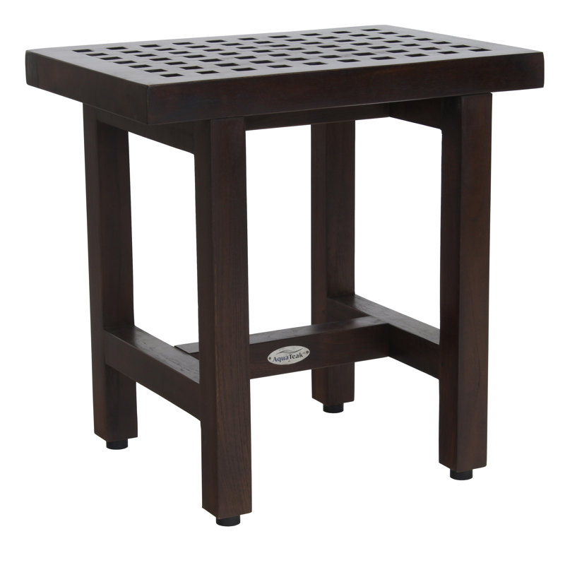 Aqua Teak Grate Lotus 18'' W Teak Shower Bench & Reviews | Wayfair