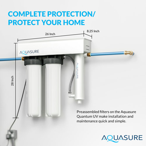 Aquasure Quantum Series 18 GPM Multi-Stage UV Ultraviolet Whole House ...