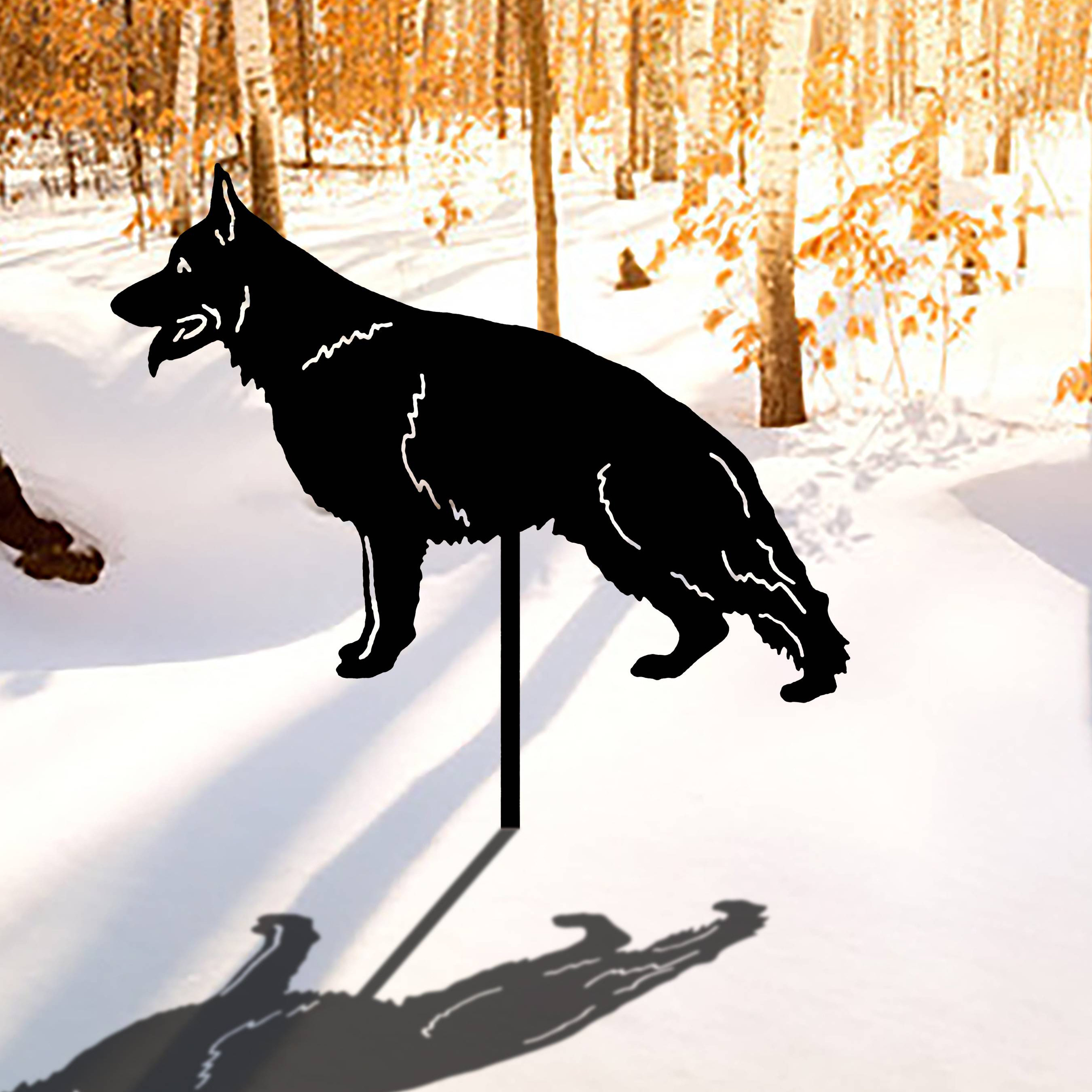 Gracie Oaks Jenny German Shepard Dog Garden Stake | Wayfair