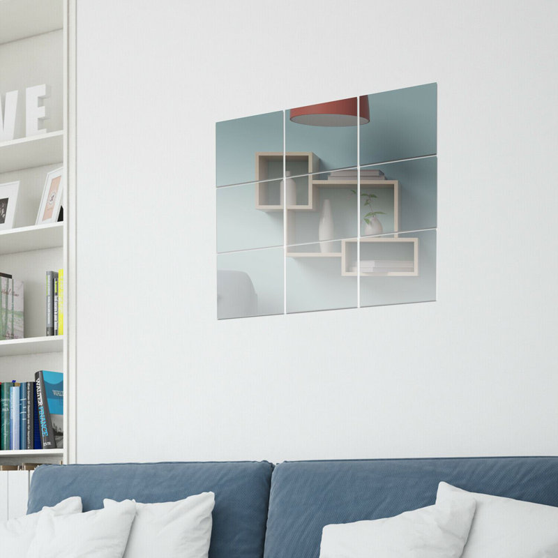 17 Stories Square Mirror 9 Piece Wall Sticker & Reviews | Wayfair.co.uk