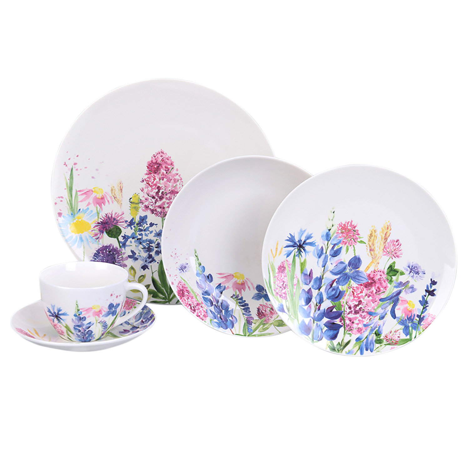 STP Goods Bone China Dinnerware Set - Service for 4 | Wayfair