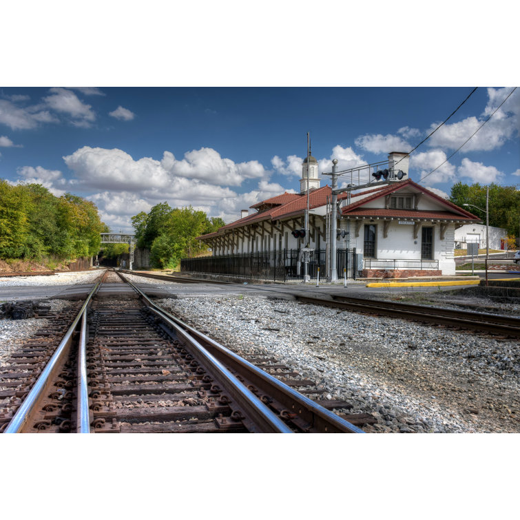 17 Stories Follow The Tracks by - Wrapped Canvas Photograph | Wayfair.co.uk