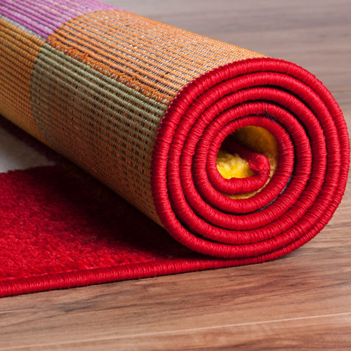 Isabelle & Max™ Bright Squared Geometric Red/Blue/Yellow Kids Area Rug ...