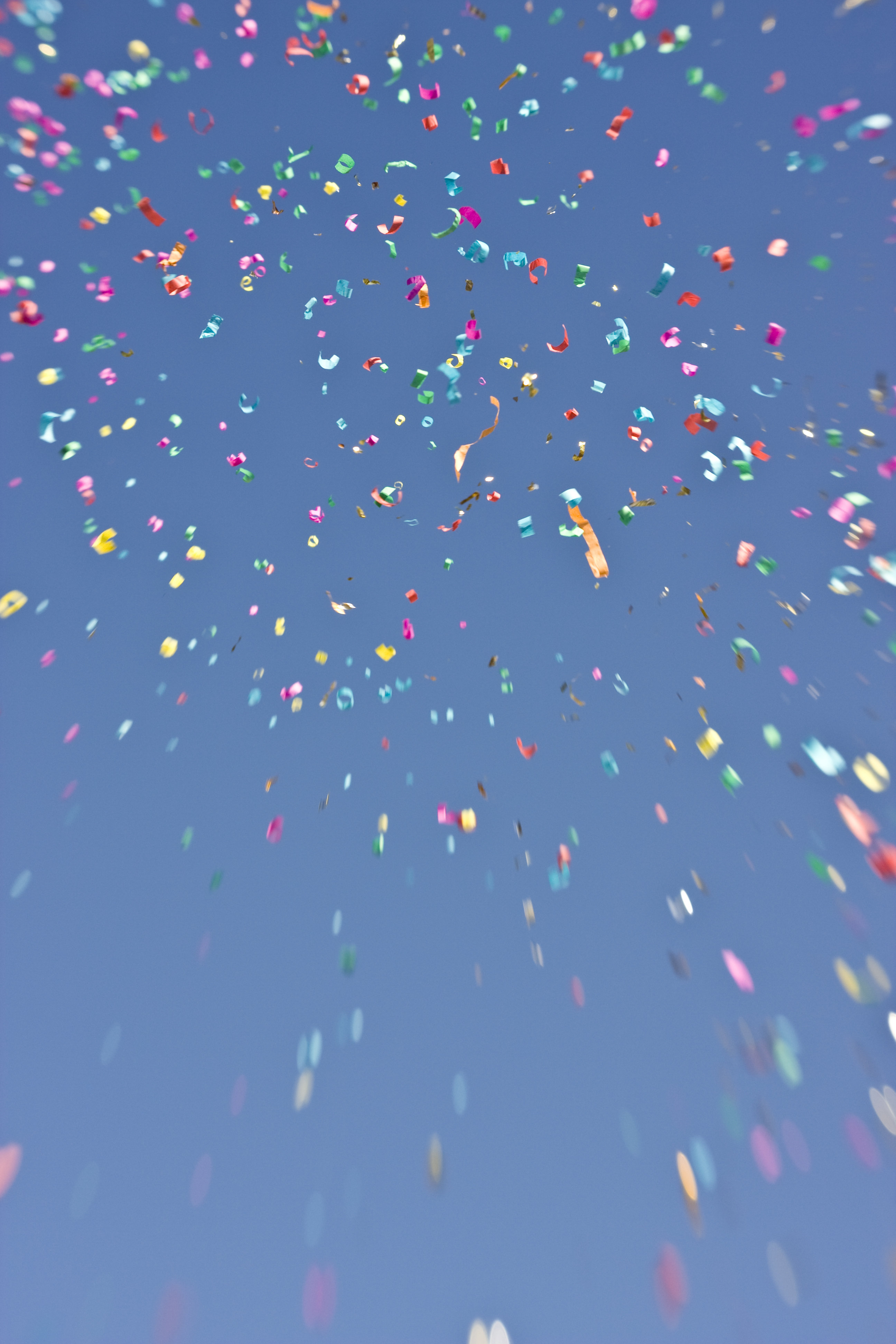 Ebern Designs Confetti Celebration by - Wrapped Canvas Photograph | Wayfair