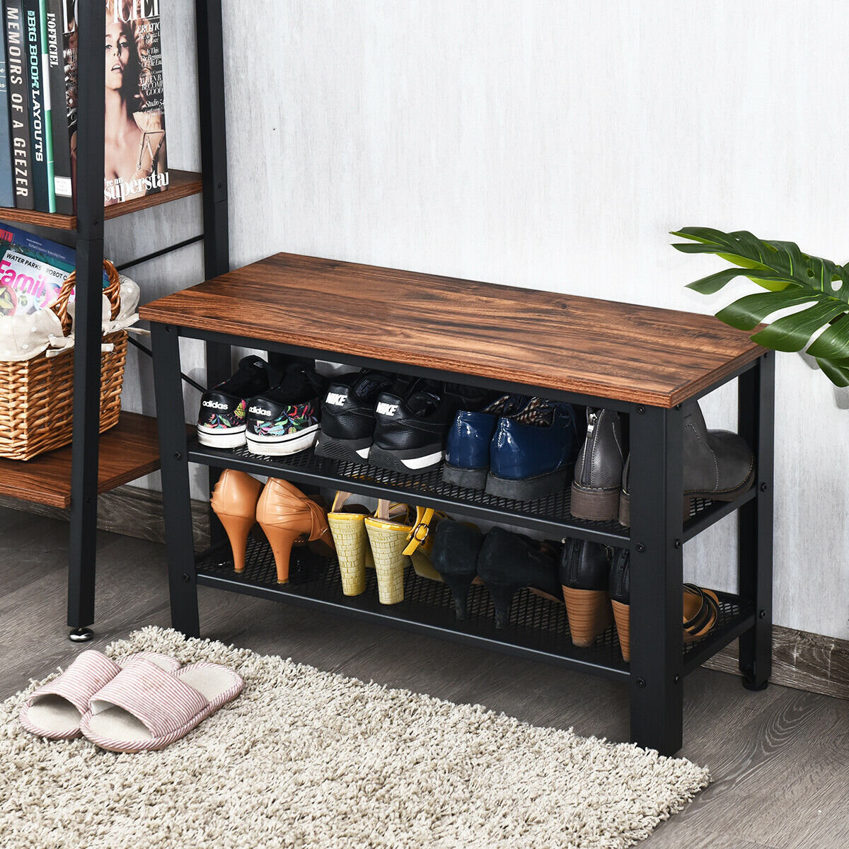 17 Stories Shelves Storage Bench & Reviews | Wayfair