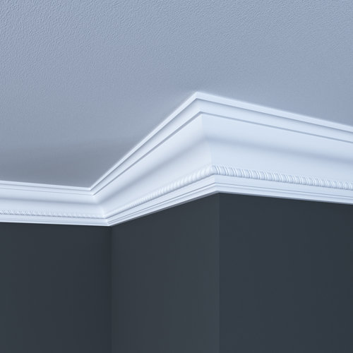 Ornamental Mouldings Hardwood Primed Wood Embossed Rope Moulding 3.75 ...