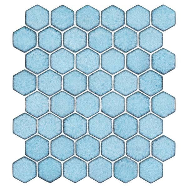 Andova Honoro- Hexite Honeycomb Glass 2" Hexagon Mosaic Wall & Floor ...