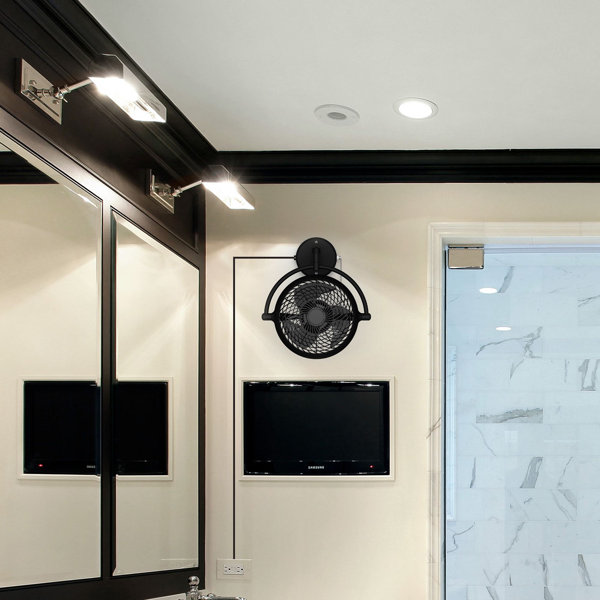 ParrotUncle 13" Wall Mounted Fan with Folding Arm & Reviews | Wayfair