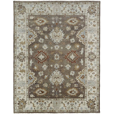 Wildon Home® Handmade Hand-Knotted Wool Yellow/Blue Rug | Wayfair
