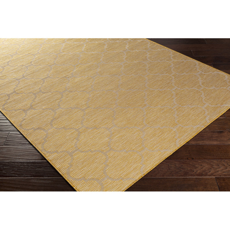 Andover Mills™ Alline Yellow Indoor/Outdoor Rug & Reviews | Wayfair