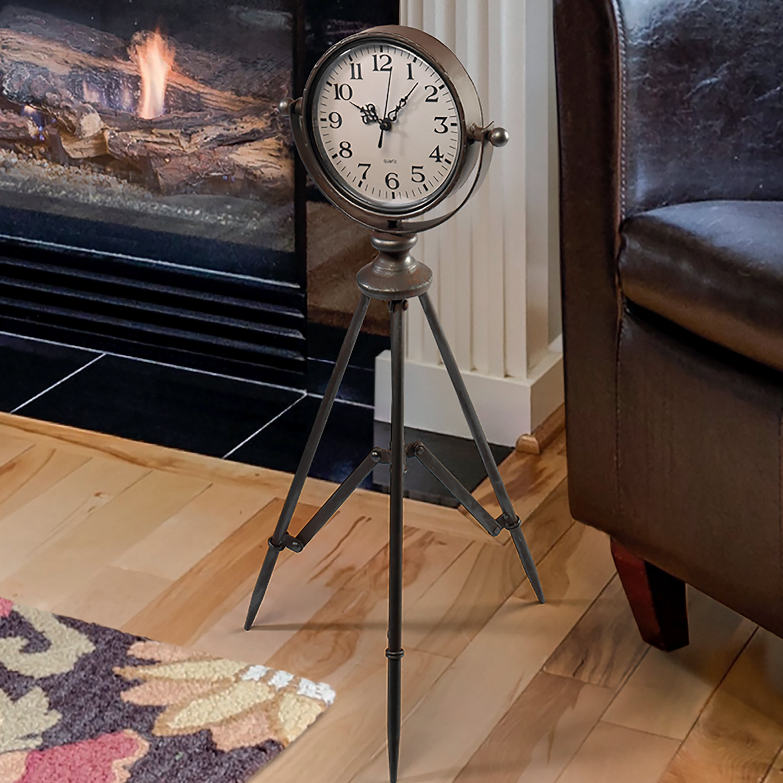 Design Toscano Modern & Contemporary Analog Resin Quartz Tabletop Clock ...