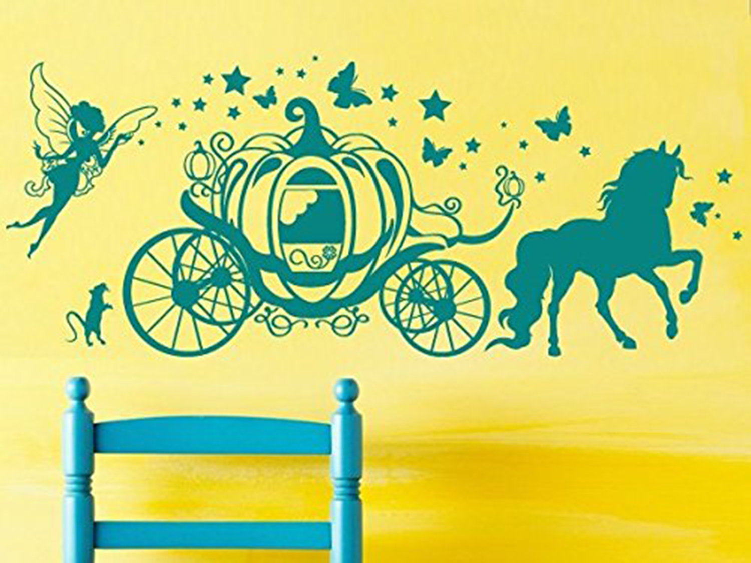 Zoomie Kids Cinderella Carriage Children Wall Decal | Wayfair