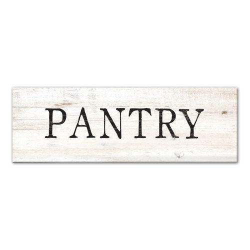 Gracie Oaks Farmhouse Pantry Sign - Unframed Panoramic Textual Art on ...