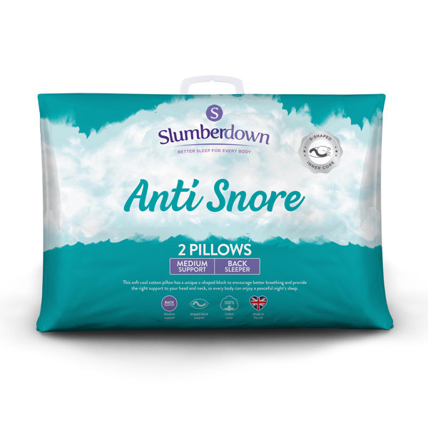 Slumberdown Anti Snore Medium Support Back Sleeper Pillow & Reviews ...