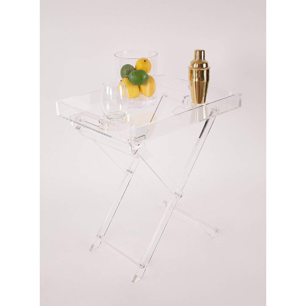 Design Styles Acrylic Folding Tray Table & Reviews | Wayfair