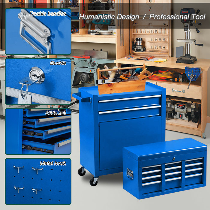 WFX Utility™ 8-Drawer Rolling Tool Chest Removable Storage with Sliding ...