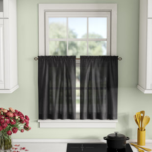Wayfair | Black Valances & Kitchen Curtains You'll Love in 2022