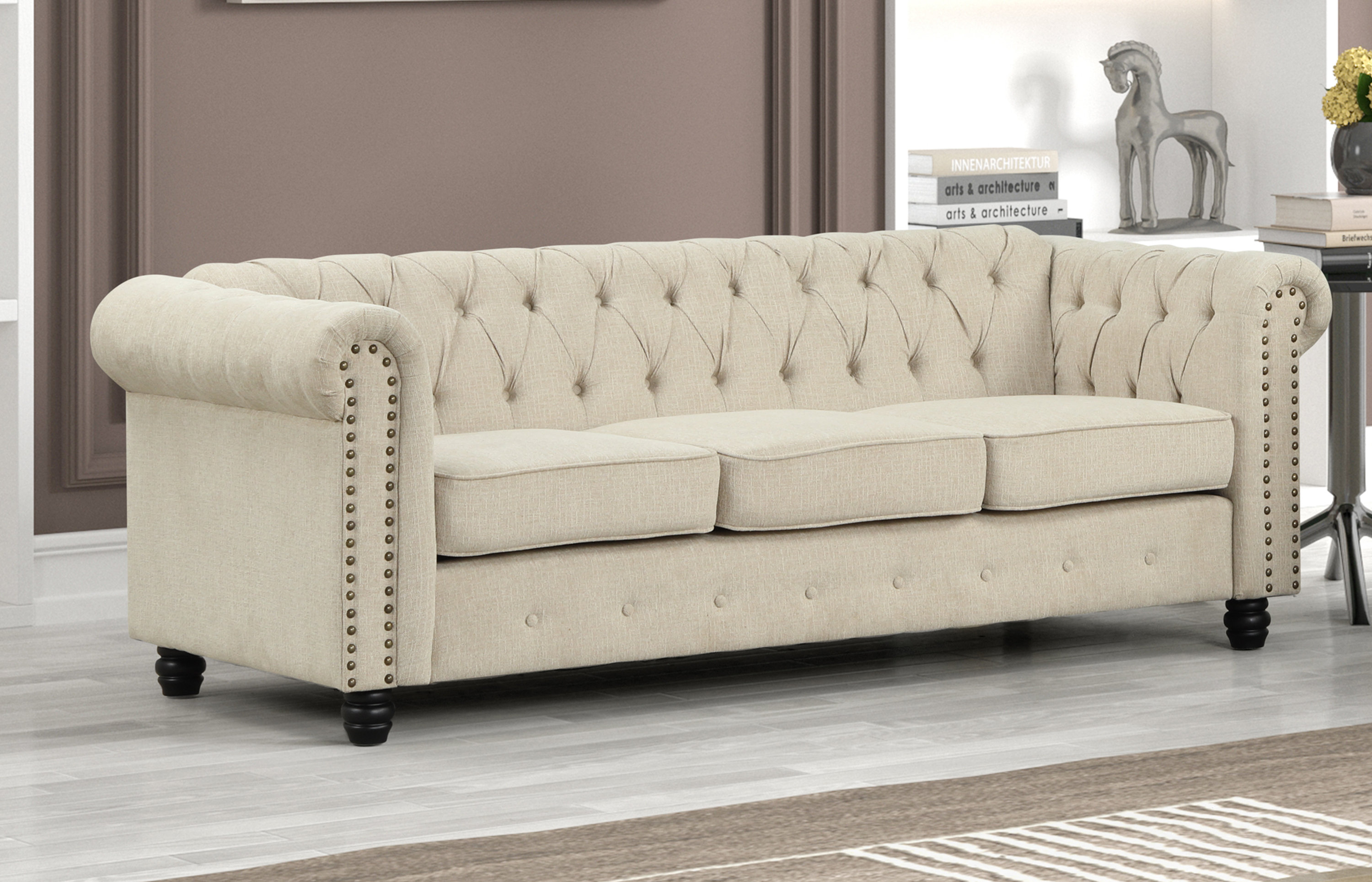 USLivings 84'' Upholstered Sofa | Wayfair