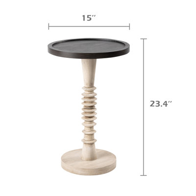 COZAYH STKT Pedestal Small Drinking Table, Farmhouse Round Tray Top End ...