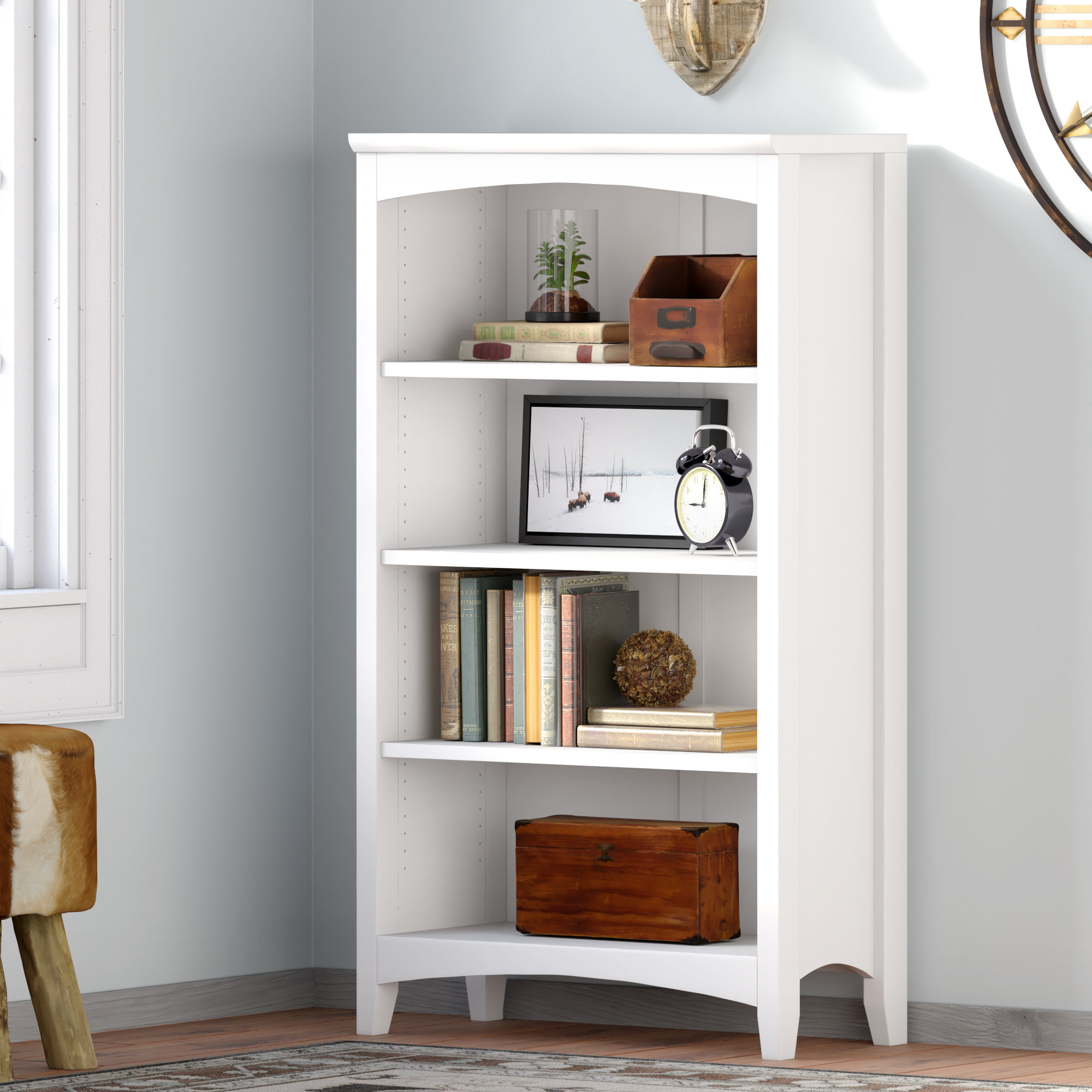 Winston Porter Mccrory Solid Wood Standard Bookcase & Reviews | Wayfair