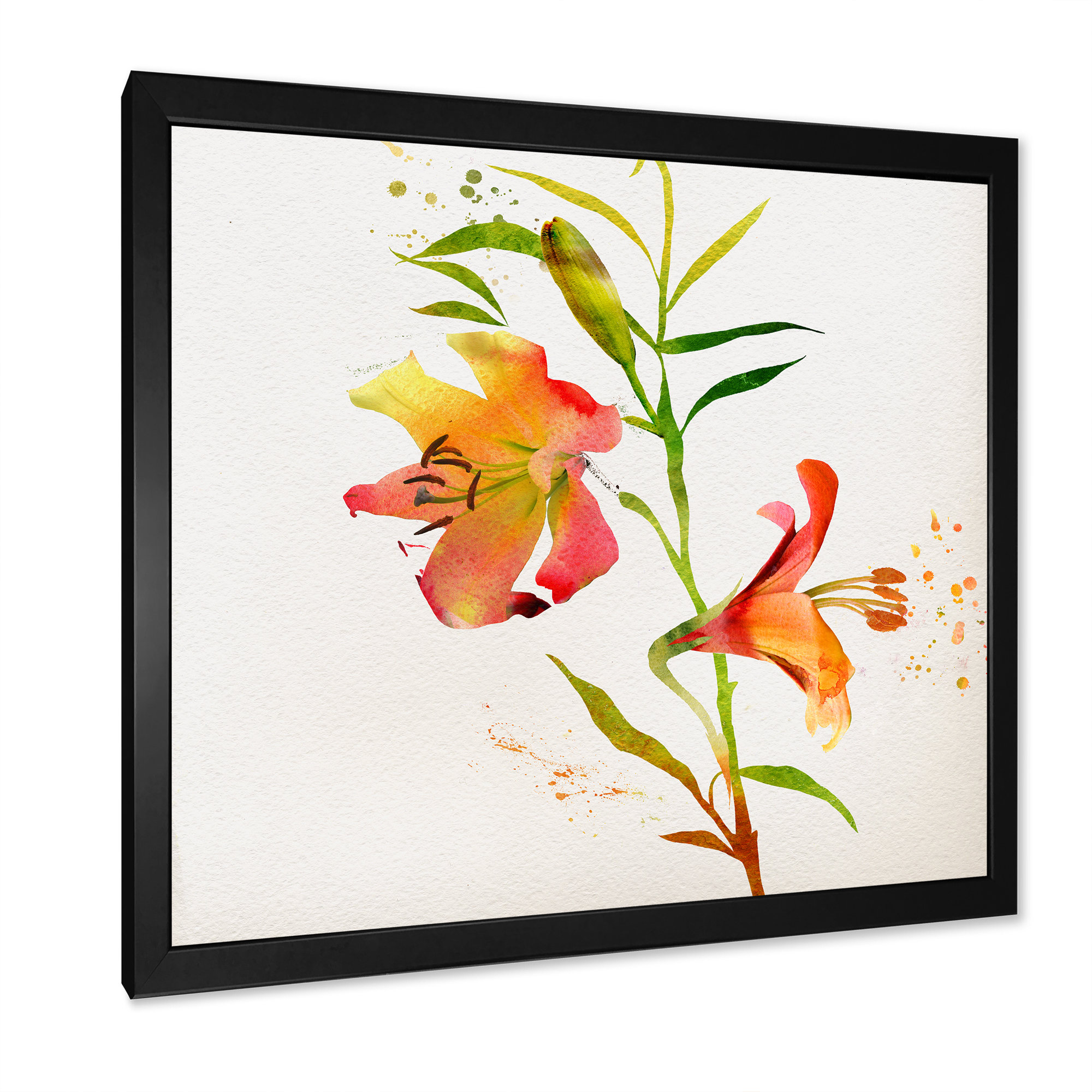 Winston Porter Abstract Lily Flowers Illustration - on | Wayfair