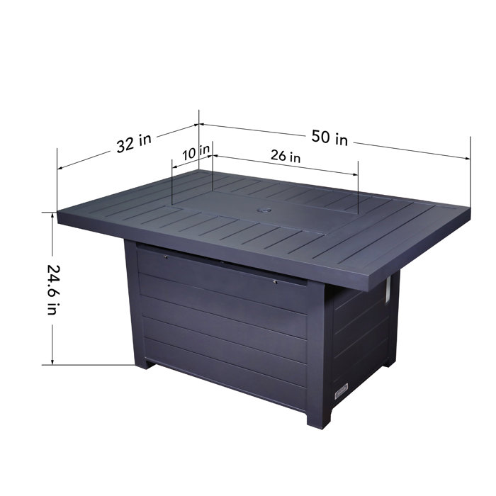 Sunbeam Serenity Aluminum Propane/Natural Gas Fire Pit Table & Reviews ...
