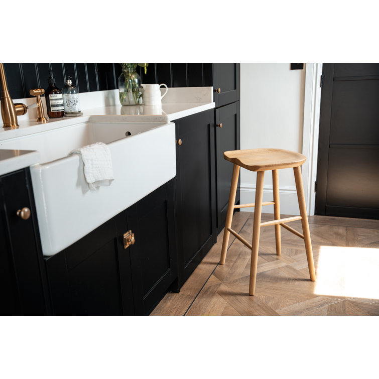Latitude Run Kmoni Oak Breakfast Bar Stool | Wayfair.co.uk