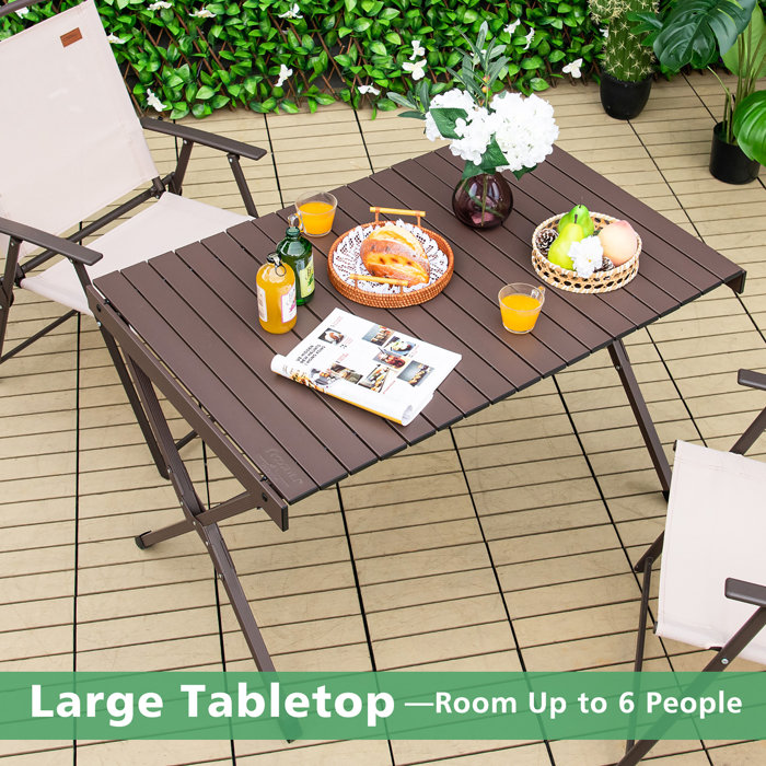 Costway 43'' Rectangular Portable Folding Table | Wayfair