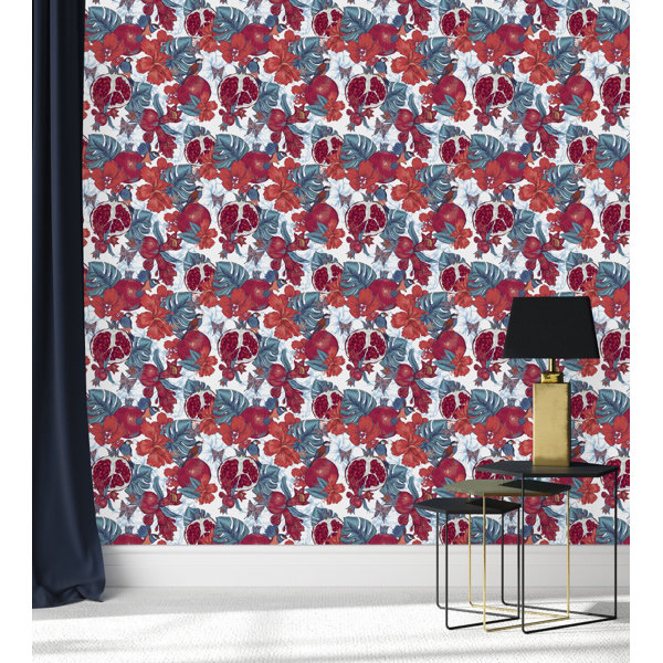Bay Isle Home Delasandro Peel & Stick Floral Wallpaper | Wayfair