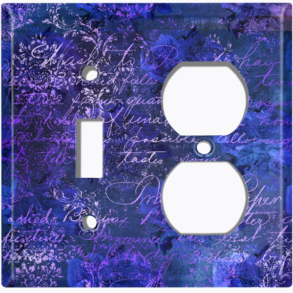 WorldAcc Letter Writing 2-Gang Toggle Light Switch / Duplex Outlet ...