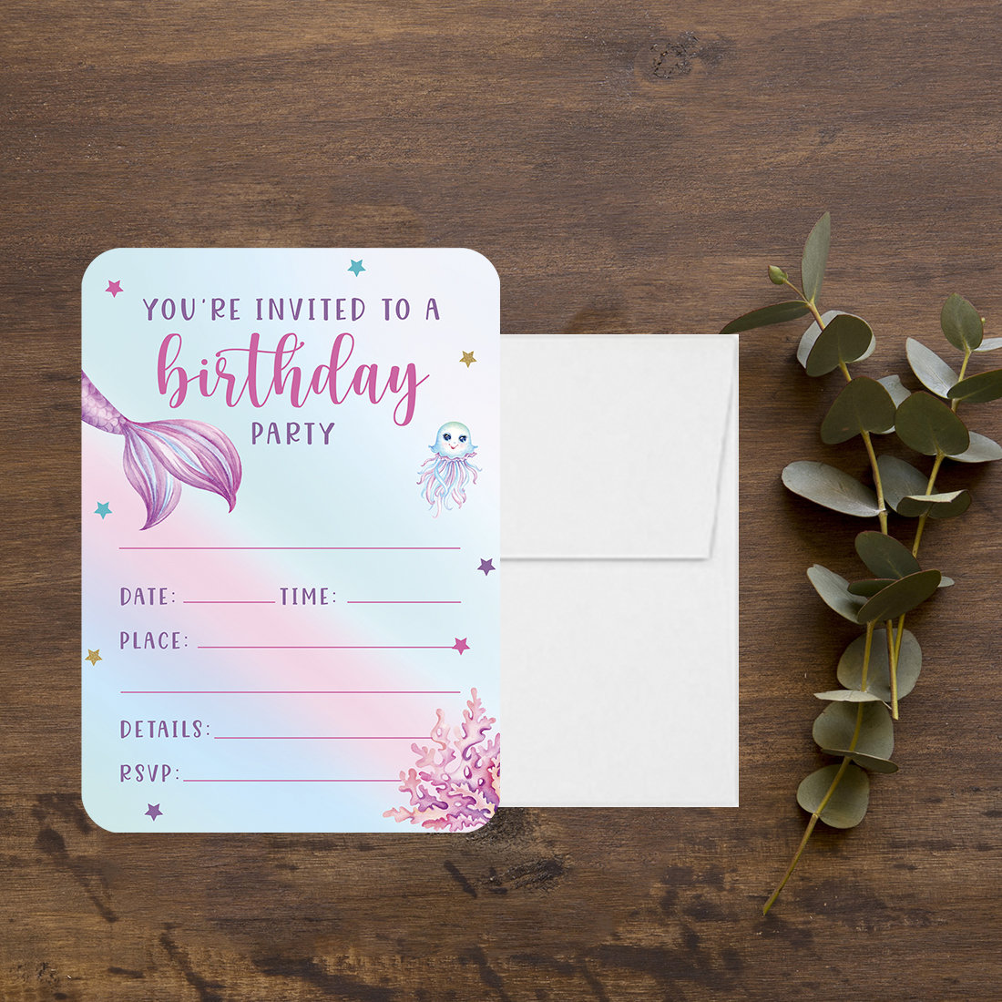 Koyal Wholesale Pastel Butterfly Birthday Party Invitations with ...