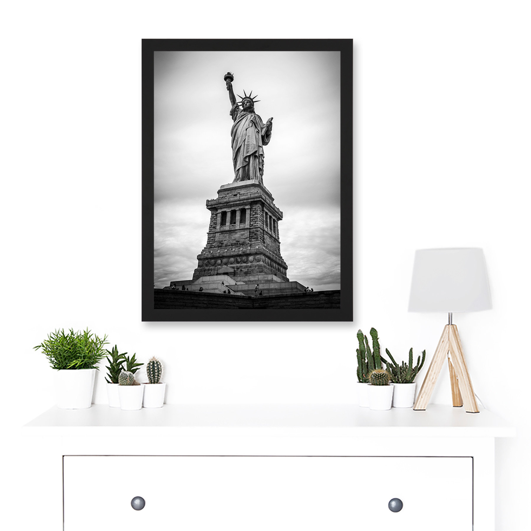 Ebern Designs Statue Liberty New York City USA - Picture Frame ...